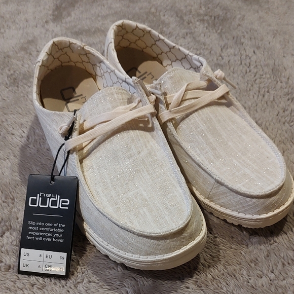 Hey Dude | Shoes | Hey Dude Light Beige Slipon Shoes | Poshmark